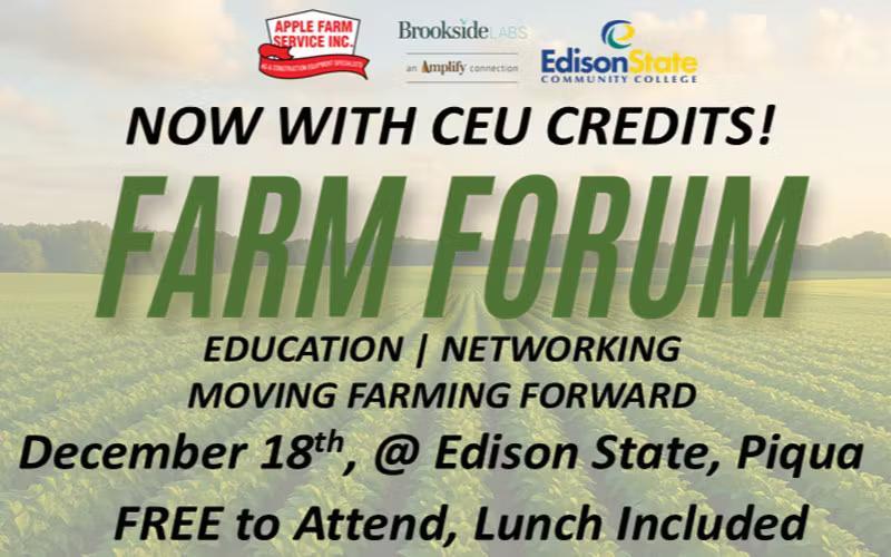 Reserve your seat for the 2nd Annual Farm Forum at Edison State ...