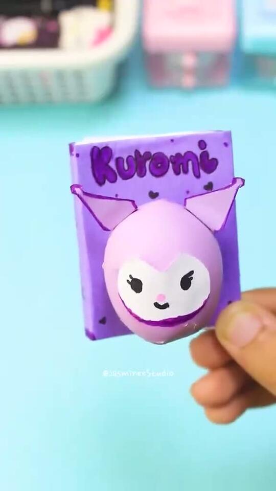 DIY satisfying Kuromi Notebook Squishy 💜 #shorts #craft #art #cutecraft ...