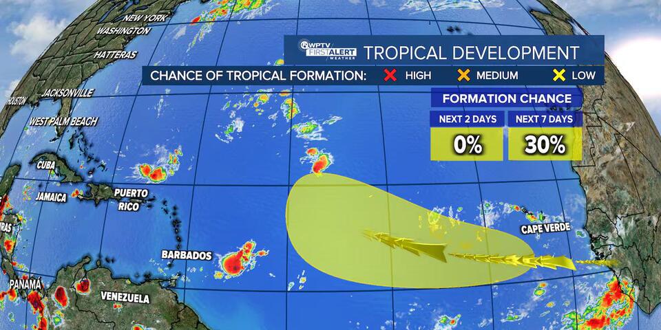 TROPICS: NHC tracking tropical wave with 30% chance of development in Atlantic - NewsBreak