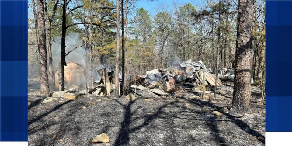 Atoka County wildfires burn more than 300 acres, multiple cabins ...