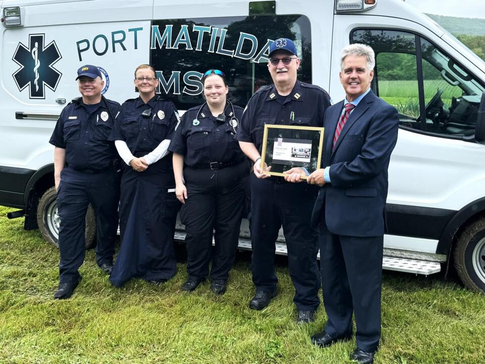 Port Matilda EMS Dedicates New Ambulance in Honor of State Rep. Conklin