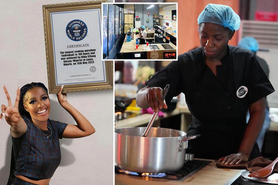 Nigerian chef tries to set world record while cooking for 100 hours ...