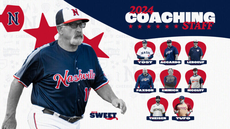 Nashville Sounds 2024 Coaching Staff Announced by Milwaukee Brewers ...