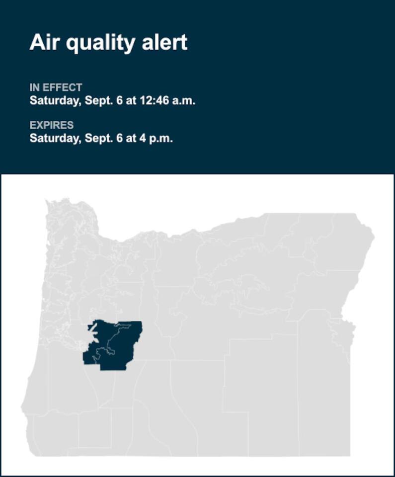 Air quality alert active for Lane County Cascade Foothills and Cascades ...