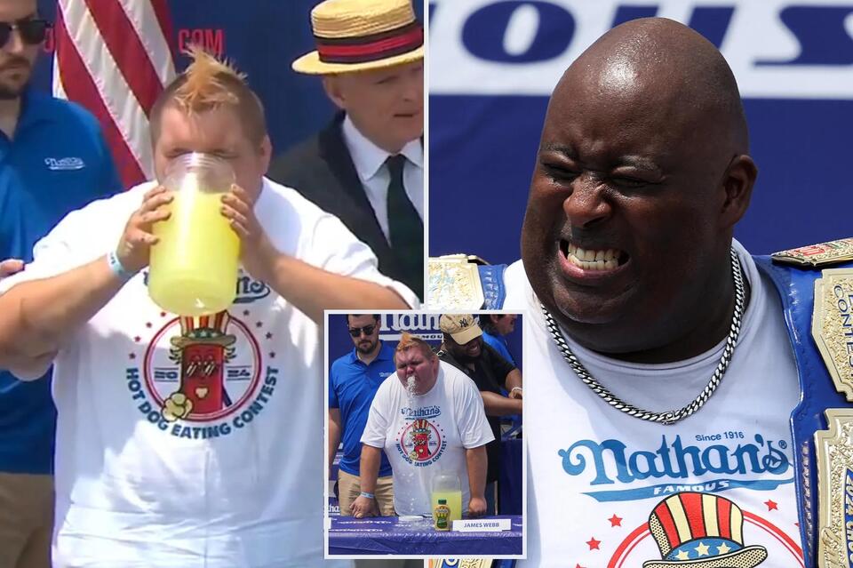 Disgusting moment Nathan’s contestant projectile barfs all over stage ...