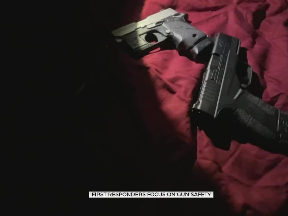First Responders Encouraging Gun Safety At Public Event