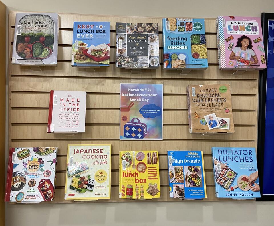 Library promotes lunch-themed book display - NewsBreak