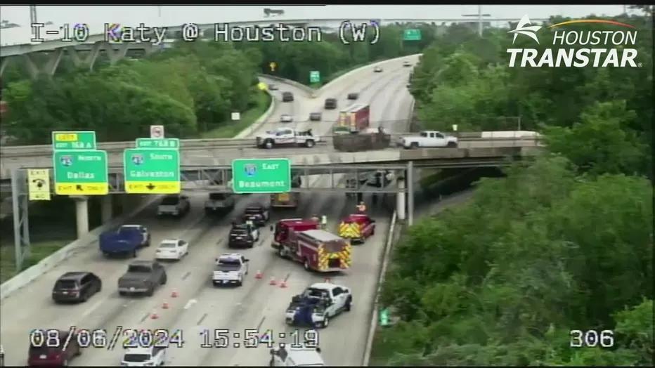 I-10 Katy Eastbound lanes closed after lost load near Houston Avenue - NewsBreak