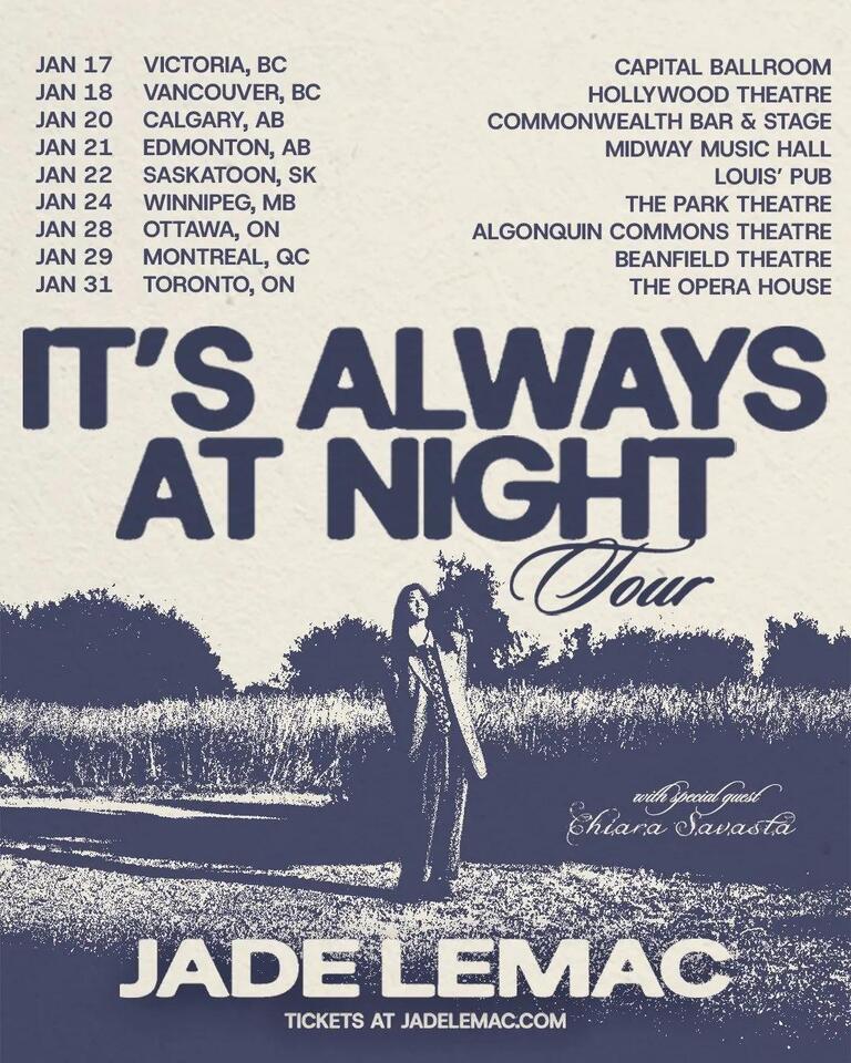 Jade LeMac Announces 2026 “It’s Always At Night” Tour - NewsBreak