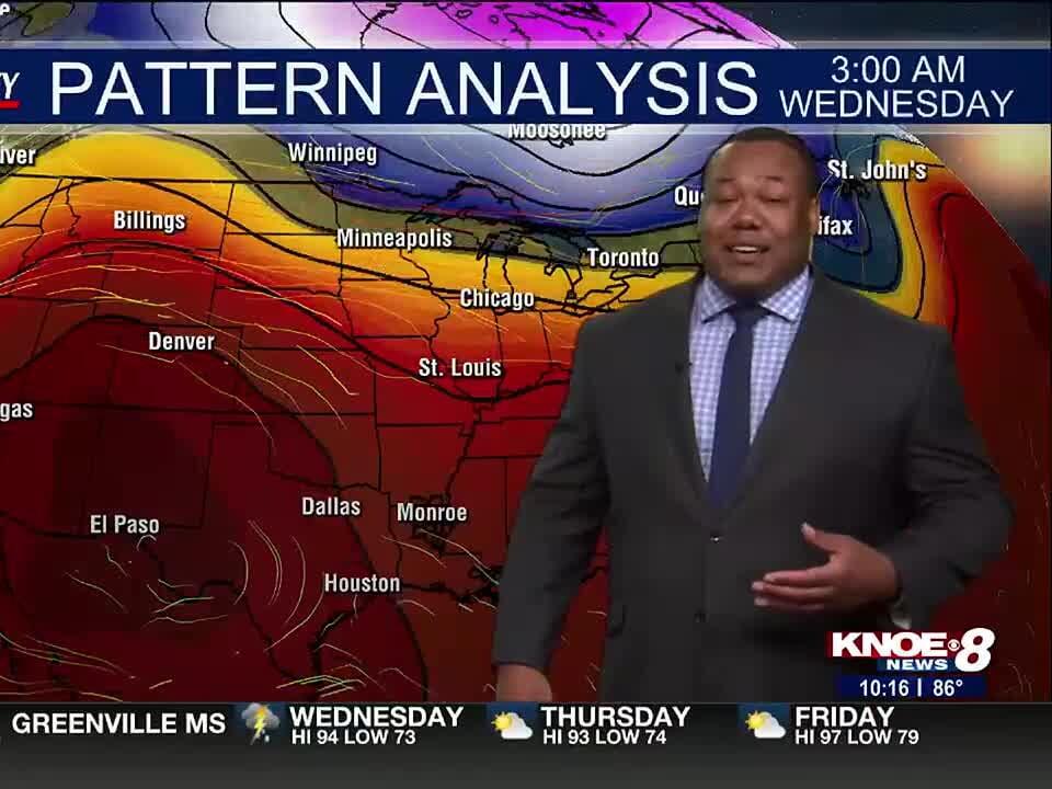 KNOE Late Tuesday Evening Forecast with Chief Meteorologist Marcus Walter