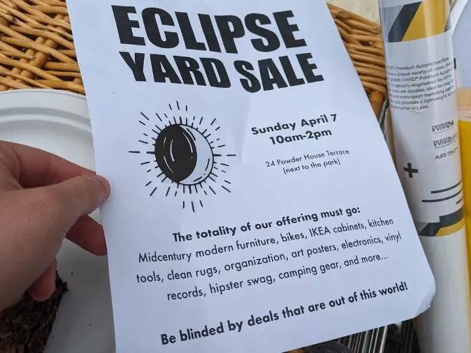 Somerville Eclipse-Themed Yard Sale Has 'Out Of This World' Offerings
