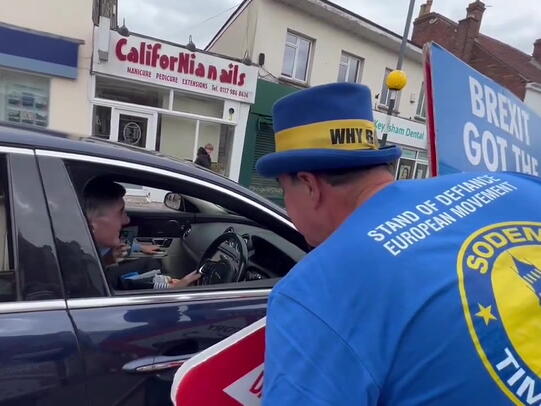 Jacob Rees-Mogg plays ‘Rule, Britannia!’ while driving around his ...