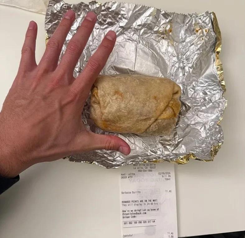 Chipotle Under Fire After $12 Burrito Photo Sparks Portion Size ...