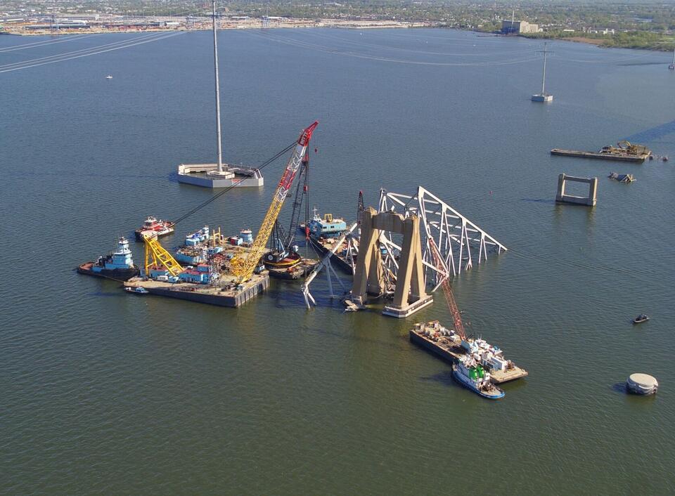 Key Bridge cleanup continues piece by piece - NewsBreak