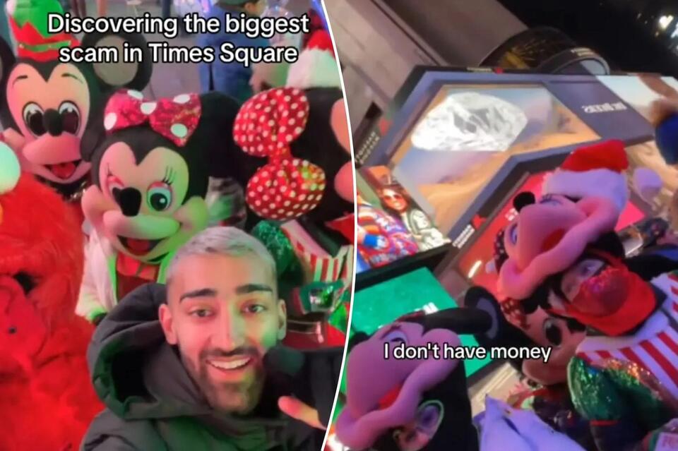 Tourist chased away by furious Times Square characters for exposing ...