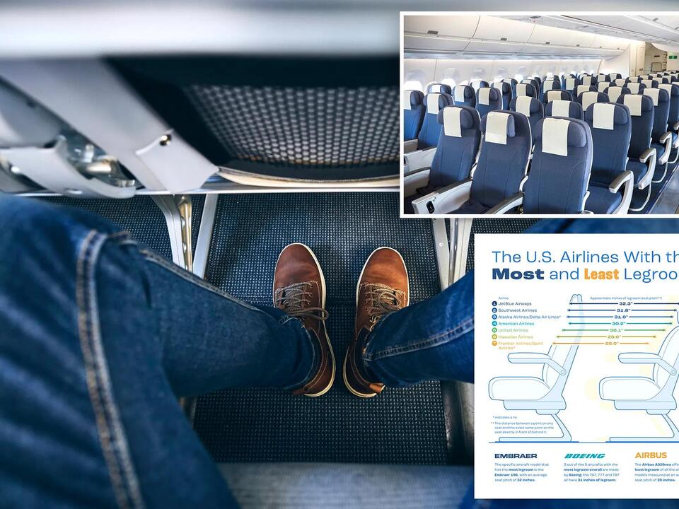 Which airlines have the most legroom — and which are the most cramped?