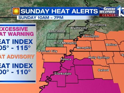 Heat advisory issued for the Mid-South