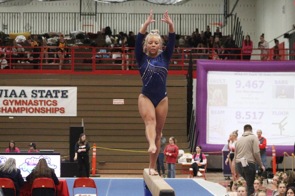 Gymnastics: Rice Lake's Ash repeats as state beam champion with record ...