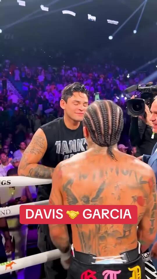 RyanGarcia and GervontaDavis shared a moment after Tanks knockout win ...