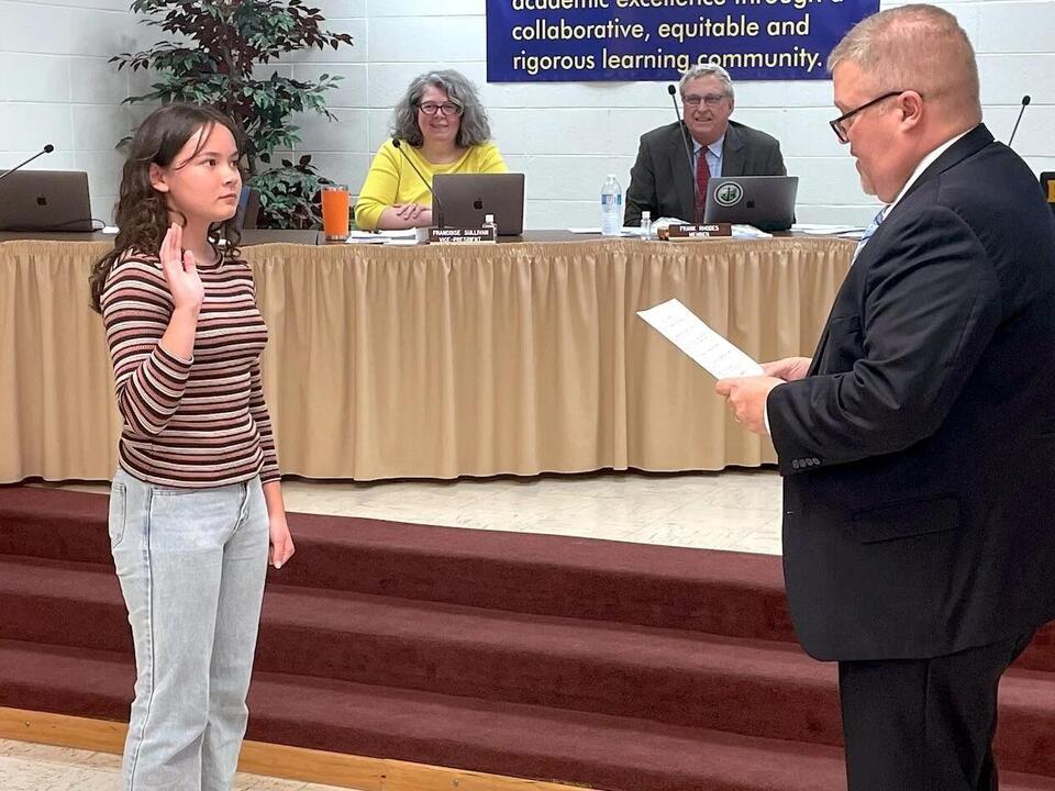 New student board member sworn-in