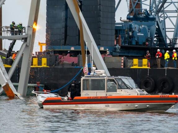 First vessel passes channel opened to aid Baltimore bridge cleanup