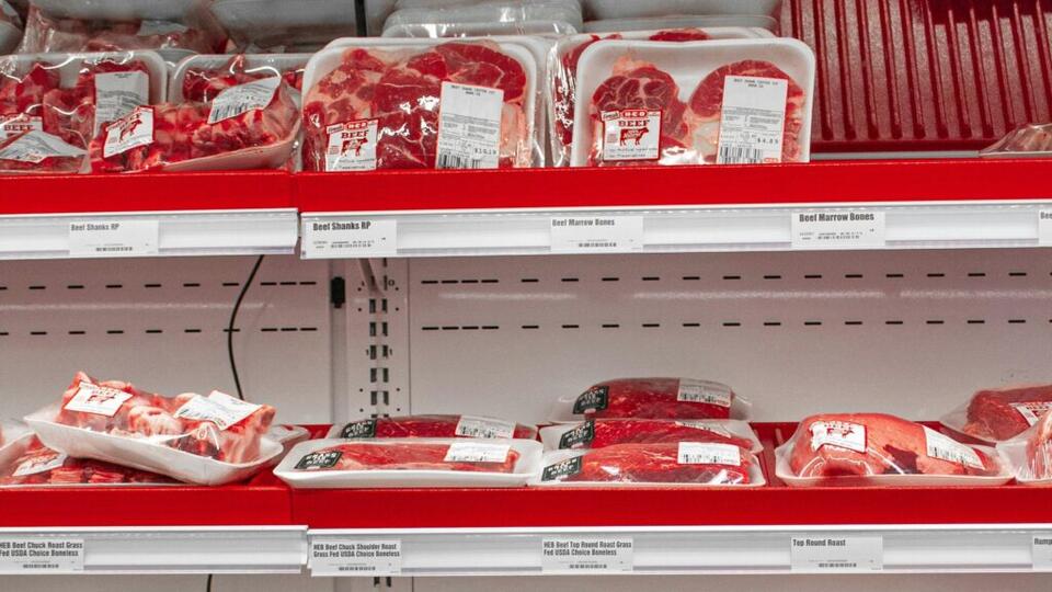 Steak is still at an all-time record of $12.74 a pound — ground beef is ...