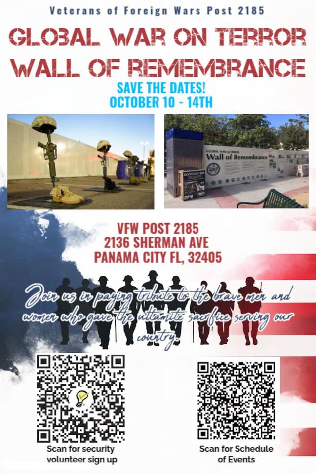VFW Post 2185 presents the Global War on Terror Wall of Remembrance ...