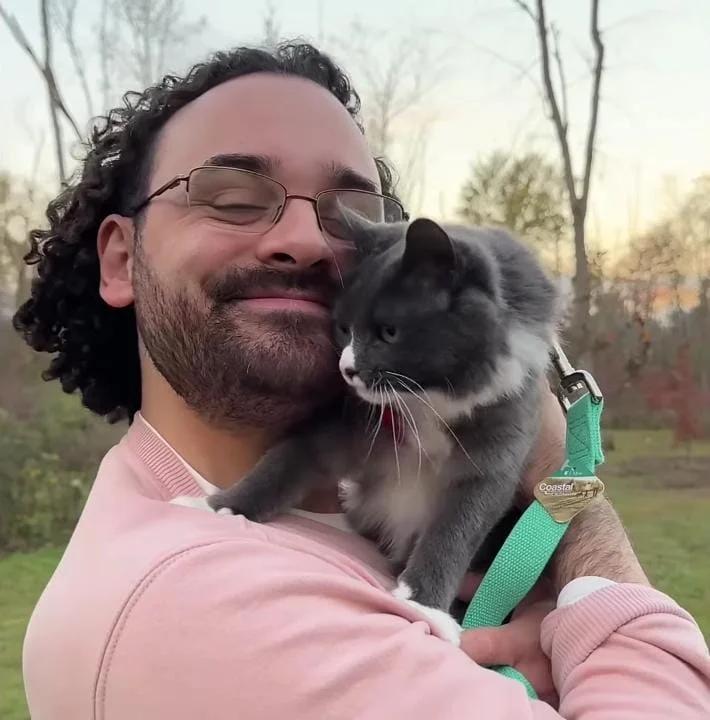 Man Discovers His Soul Cat Waiting in His Parents’ Backyard - NewsBreak