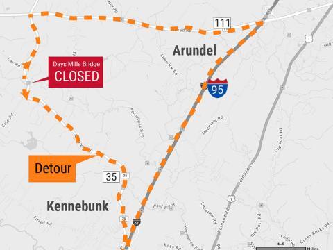 MaineDOT Announces Days Mills Bridge Closure in Kennebunk and Arundel ...
