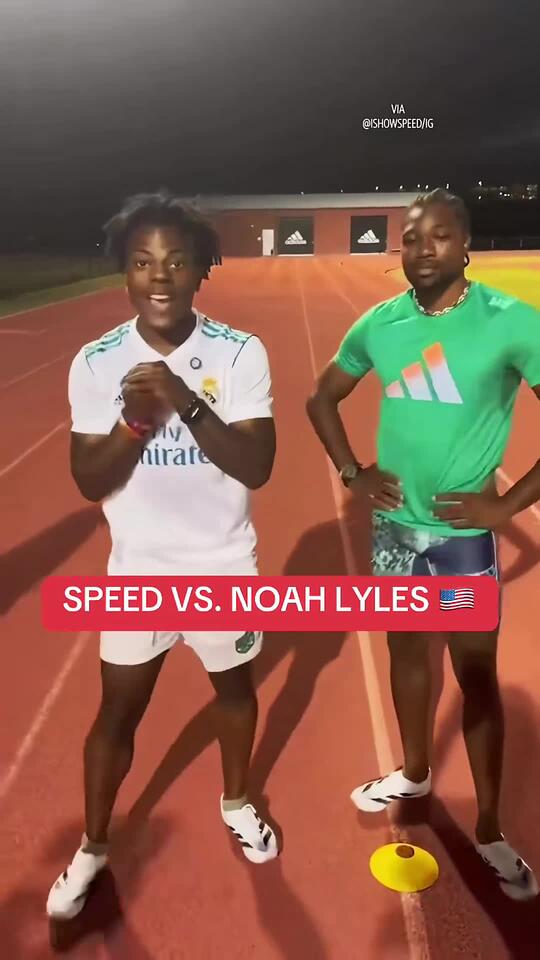 ishowspeed almost beat the fastest man in the world ishowspeed ...