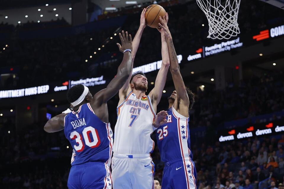 Thunder halt 2-game skid with huge 2nd half vs. Sixers - NewsBreak