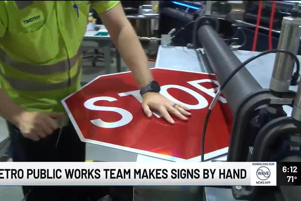 Small Louisville Metro Public Works team still hand makes city’s signs ...