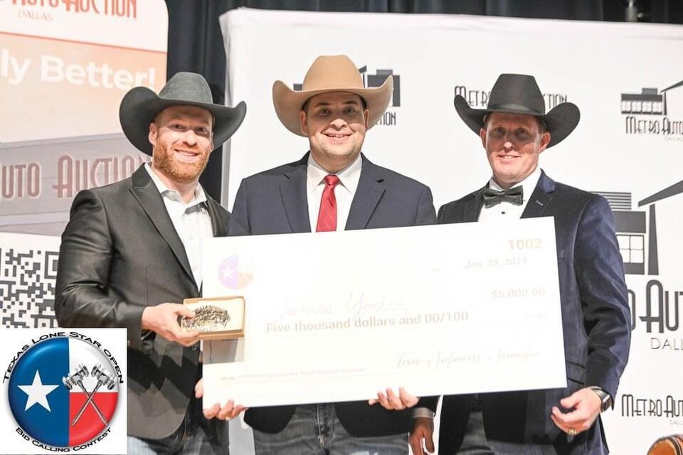 Auctioneer James Yoder Takes Impressive Second Place at Texas Lone Star ...