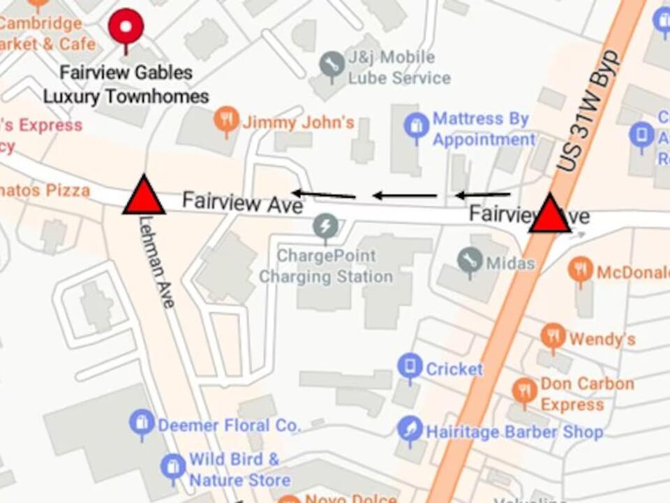 Part of Fairview Avenue to close down due to repairs