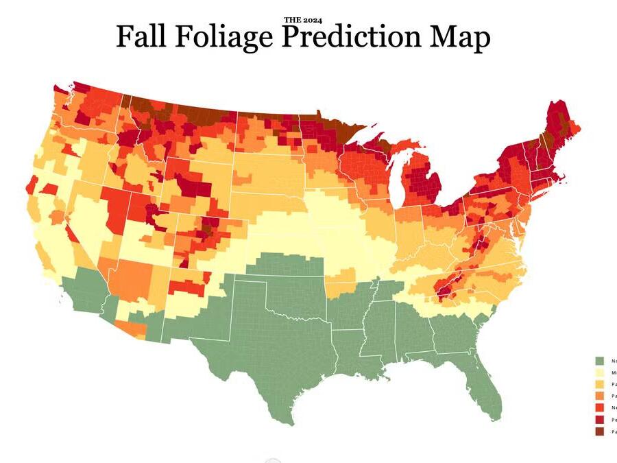 This Fall Foliage Map Shows When the Leaves Will Change Across the U.S.