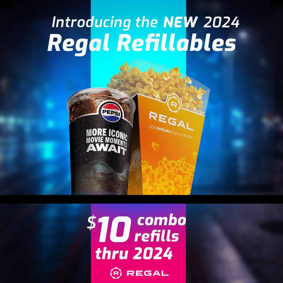 Enjoy cheap popcorn and soft drinks all year long in 2024 at Regal ...