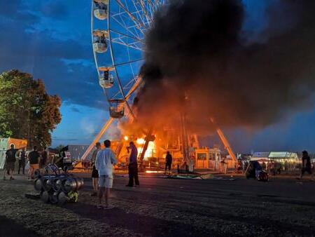 More than 20 injured after Ferris wheel catches fire at music festival ...