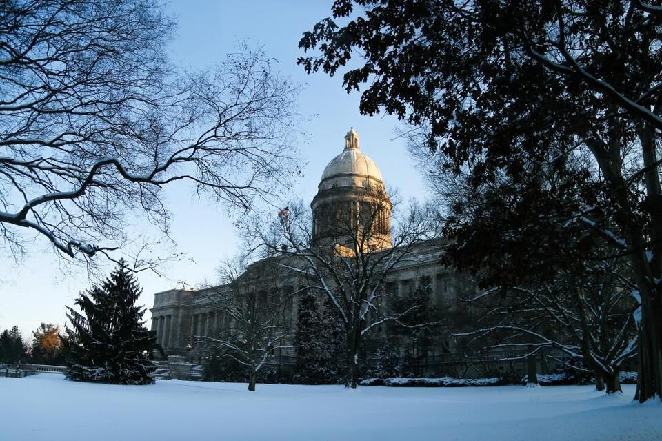 Kentucky state legislature calls off Monday session as ice pelts ...