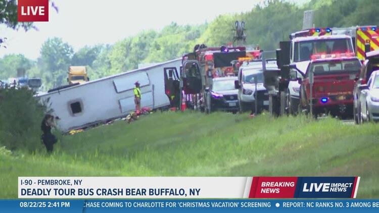 Multiple people dead after tour bus crash near Buffalo, NY - NewsBreak