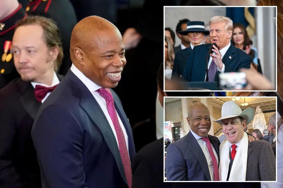 NYC Mayor Eric Adams attends Trump inauguration after last-minute ...