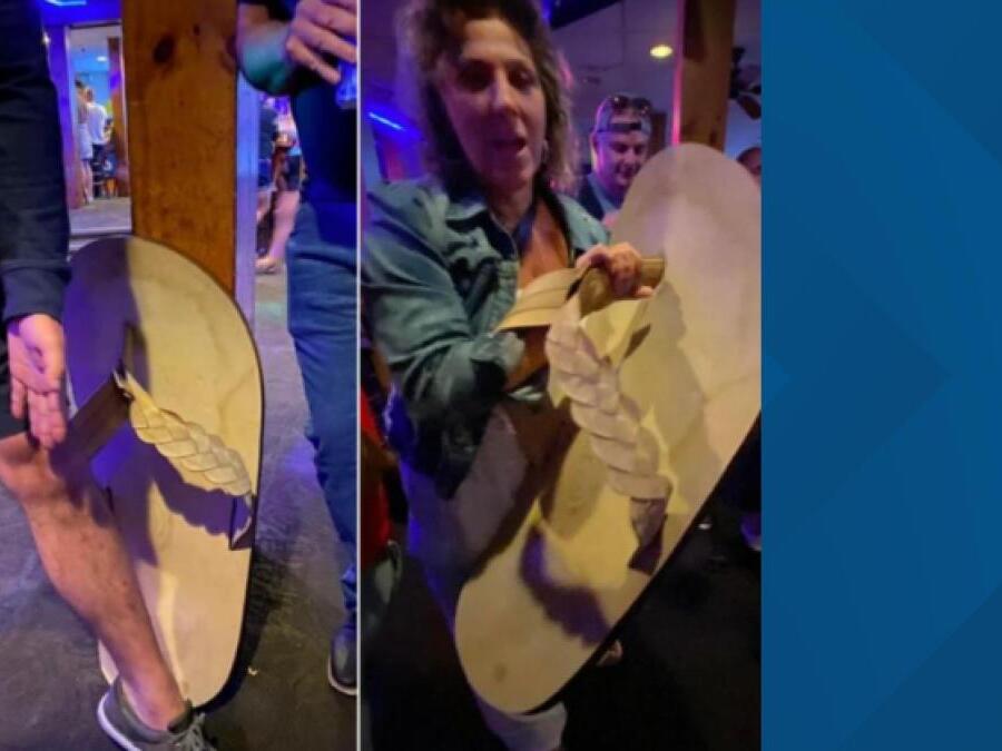 Giant flip flop taken from surf shop in Old Orchard Beach, Maine