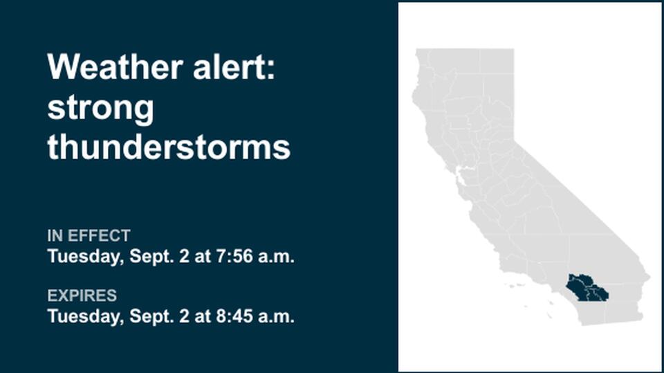 UPDATE: Weather alert active for Inland Empire Tuesday morning, says ...