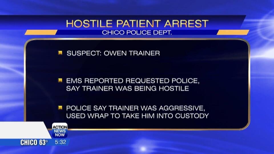 Chico Police use full body restraint on man taken into custody - NewsBreak