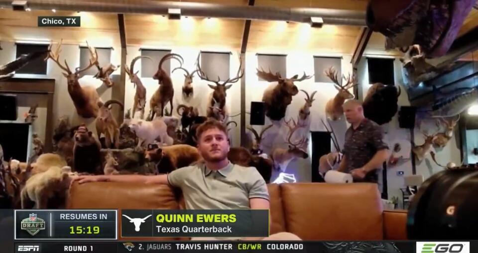 Quinn Ewers’ Trophy Room Puts Shedeur Sanders’ Custom NFL Draft Setup ...