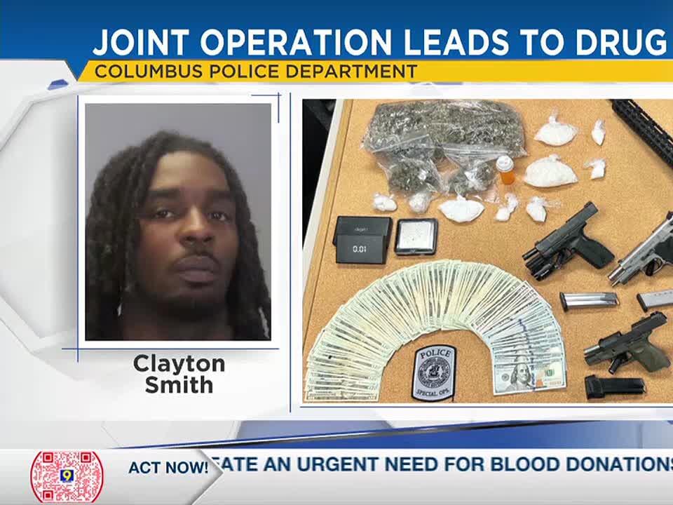 Man charged after drugs, guns seized in Columbus operation