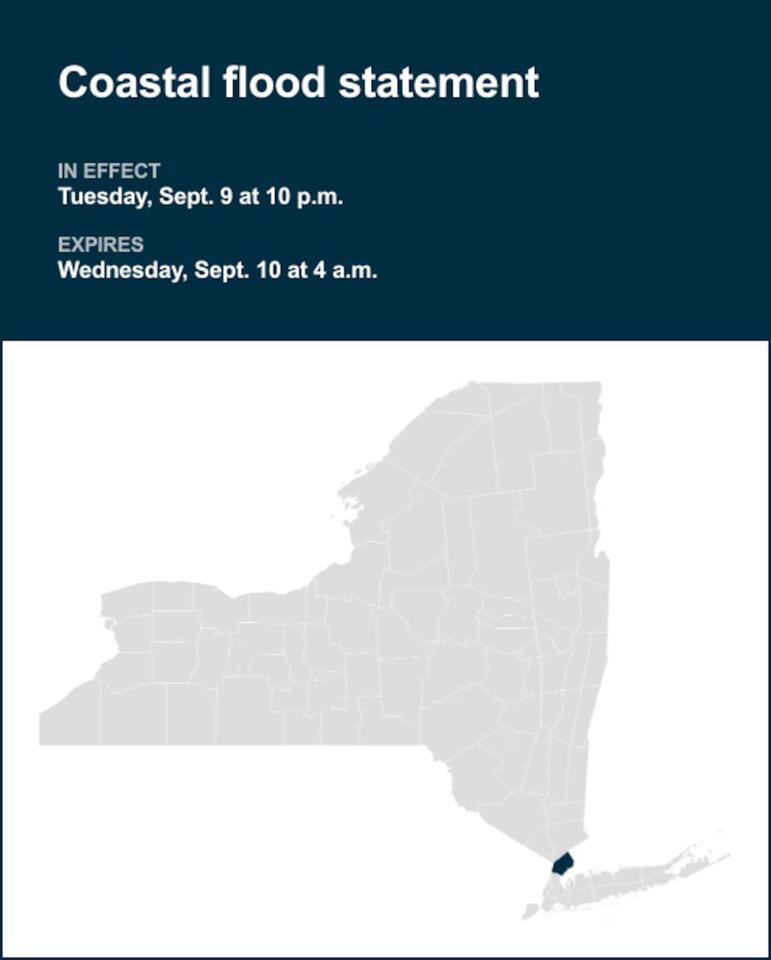 NY weather update: Coastal flood statement affecting Westchester County ...