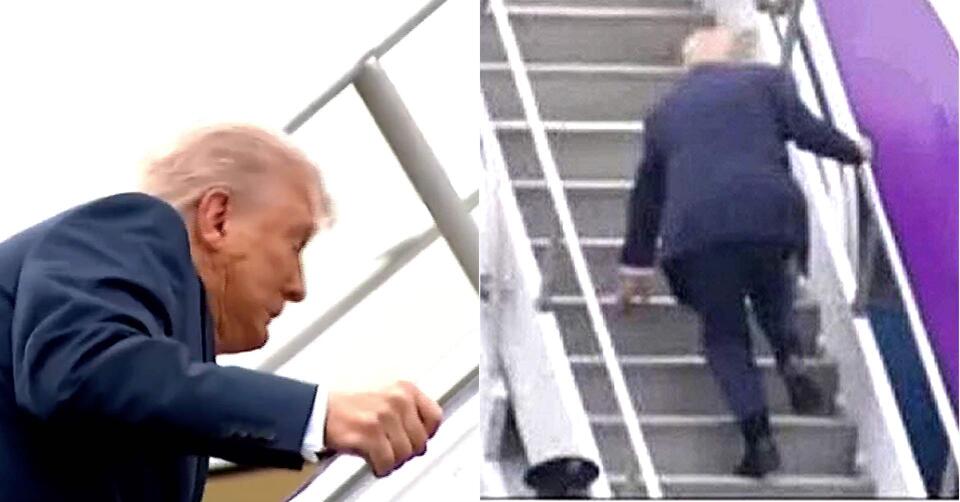 Top Dem Seizes On Brutal Trump Mockery Over Stumble Up Air Force One ...