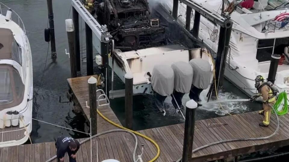 Firefighters successfully put out boat fire on Destin harbor - NewsBreak