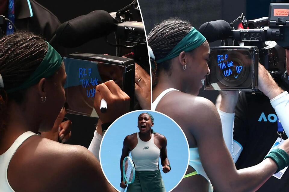 Tennis star Coco Gauff writes ‘RIP TikTok USA’ on TV camera at ...