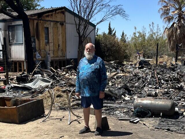 Mojave man copes with losing valuable mementos to fire - NewsBreak